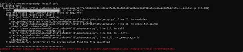 Pip Install On Windows Fails Issue Tofuproject Tofu Github
