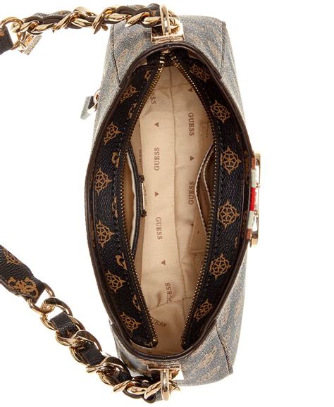 Guess Nelka Top Zip Small Monogram Crossbody Macys