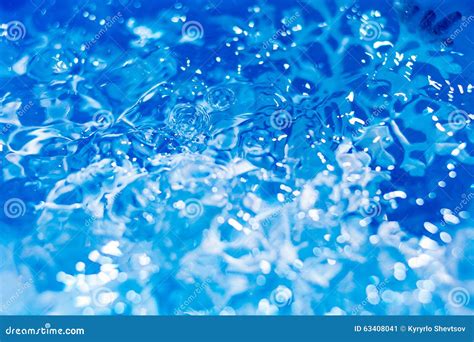 Snowflake Melts In Water Drops Abstract Background Stock Image Image