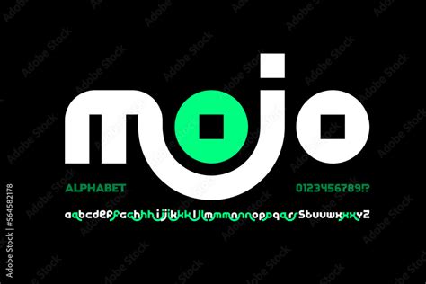 Linked Letters Font Design Alphabet And Numbers Vector Illustration