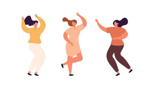Gente Feliz Bailando Conjunto De Personas Bailando En Una Fiesta