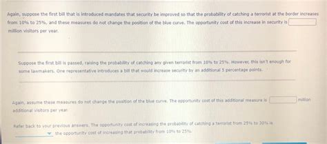 Solved 2 The Tradeoff Between Tourism And Security The Blue