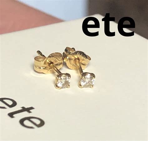 Ete エテ K18 ダイヤモンド 01ct ピアス「ブライト」