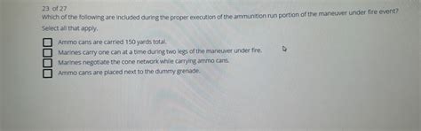 solved 23 of 27 which of the following are included during the proper