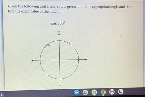 Solved Given The Following Unit Circle Rotate Green Dot To The
