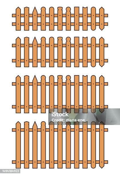 흰색에 격리된 평면 스타일의 벡터 그림에 있는 색칠 된 개요 울타리 0명에 대한 스톡 벡터 아트 및 기타 이미지 0명 건설