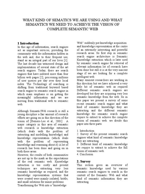 What Kind Of Sematics We Are Using And What Semantics We Need To