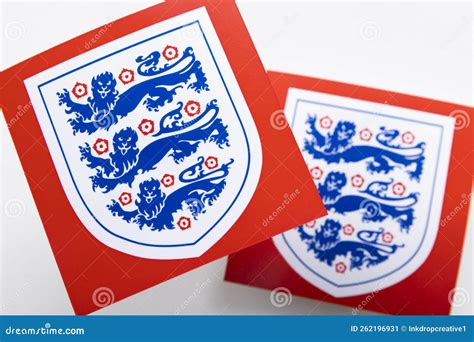 London Uk December 2022 England Football Logo Three Lions National Emblem Badge Editorial