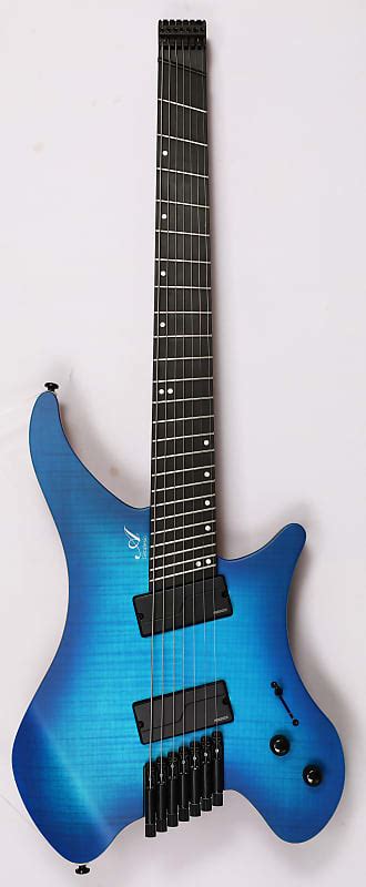 Agile Headless 7 String Multi Scale Fan Fret Electric Guitar Reverb