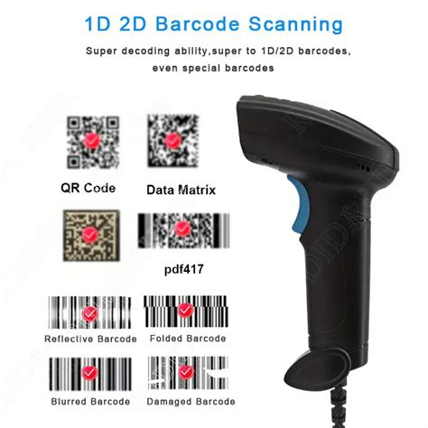 무선 휴대용 바코드 스캐너 1d2d Qr 코드 Pdf417 및 데이터 매트릭스 리더 사무용품and학용품 Temu