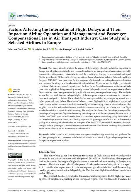 Pdf Factors Affecting The International Flight Delays And Their