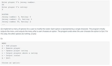 7 26 LAB Program Soccer Team Roster Dictionaries Chegg