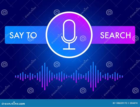 Voice Recognition Icon Search Speech Detect And Deep Learning Voice Concept Stock Illustration