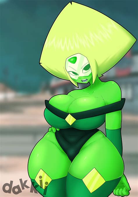 Rule 34 1girls Big Breasts Dakkii Green Eyes Green Skin Peridot