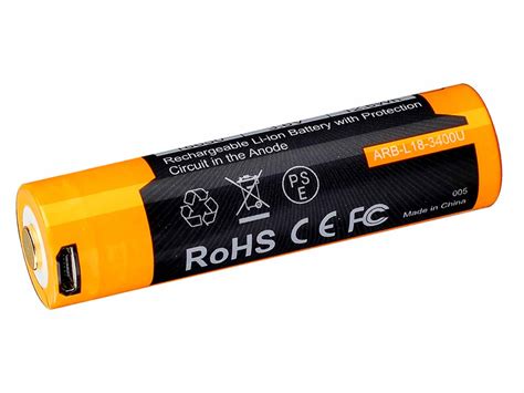 Fenix 18650 Battery Rechargeable - Fenix Lighting