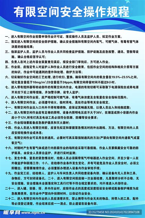 有限空间安全操作规程设计图海报设计广告设计设计图库昵图网