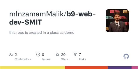 github minzamammalik b9 web dev smit this repo is created in a class