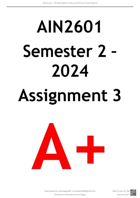 ain2601 assignment 3 semester 1 2025 practical accounting data