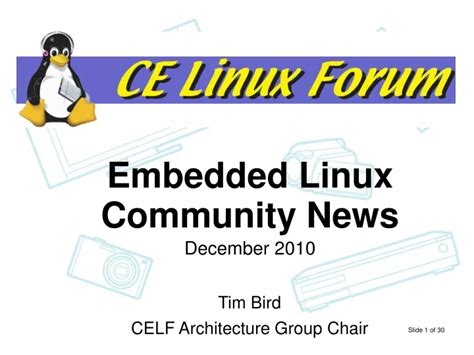 PPT Embedded Linux Community News December Status Update PowerPoint Presentation ID