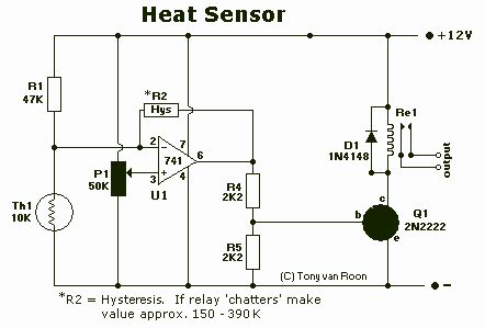 Heat Sensor Relay Switch Under Thermometer Circuits Next Gr