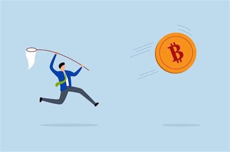 Premium Vector Chasing High Performance Bitcoin Crypto Currency In