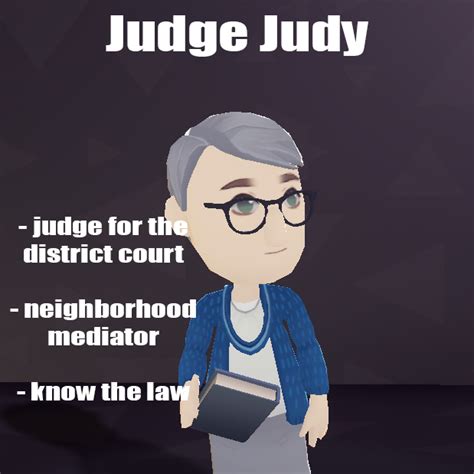 Judge Judy Screenshots Suck Up Characters Curseforge