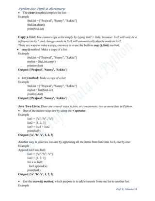 Python Data Handling Notes PDF