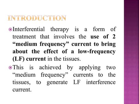 Interferential Therapy Ift Pptx Interferential Therapy Ift Pptx