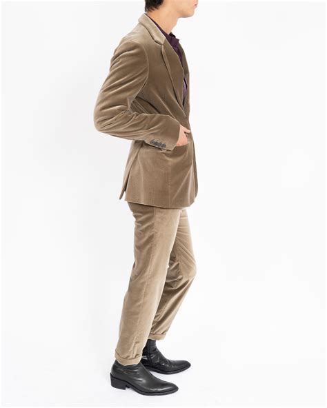 Fw20 Brown Velvet Suit Backyardarchive