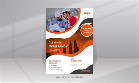Premium Vector Building Development Flyer Template With Photo For