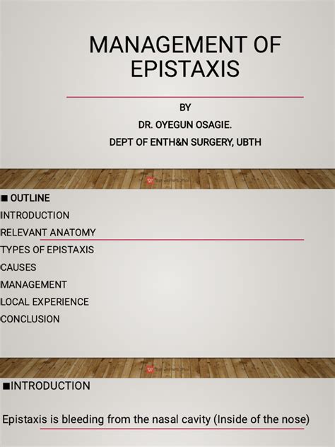 Epistaxis Pdf Human Nose Human Head And Neck