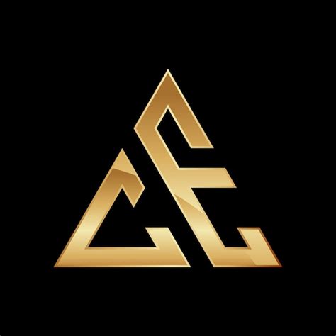 Premium Vector Ce Letter Mark Logo Triangle Shape Design