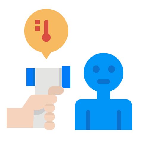 Temperature Flu Check Scan Healthcare And Medical Icons