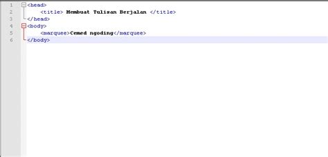 Cara Membuat Tulisan Berjalan Di Html