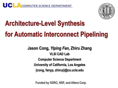 ppt architecture level synthesis for automatic interconnect