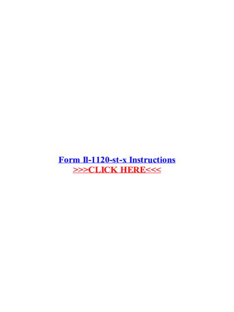 Fillable Online Form Il 1120 St X Instructions Fax Email Print Pdffiller