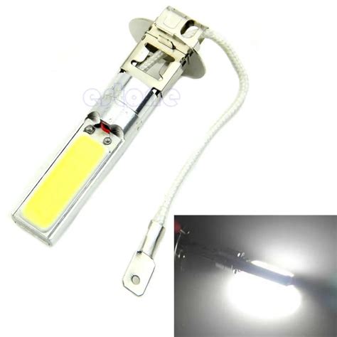 Super Bright White LED H3 COB Light Bulb Fog Running Light Bulb Headlight DC 12V In Car