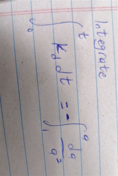 Solved Integrate Int0t Kddt Int1a Daa2