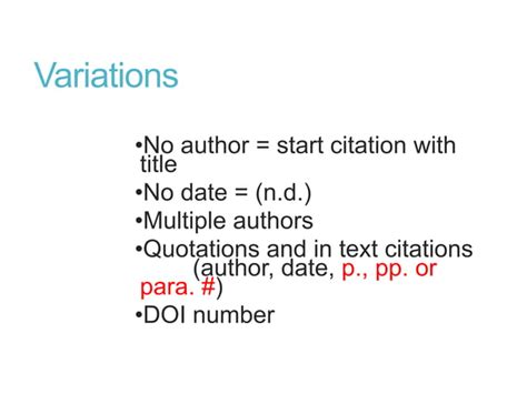 APA Basics Citations PPT