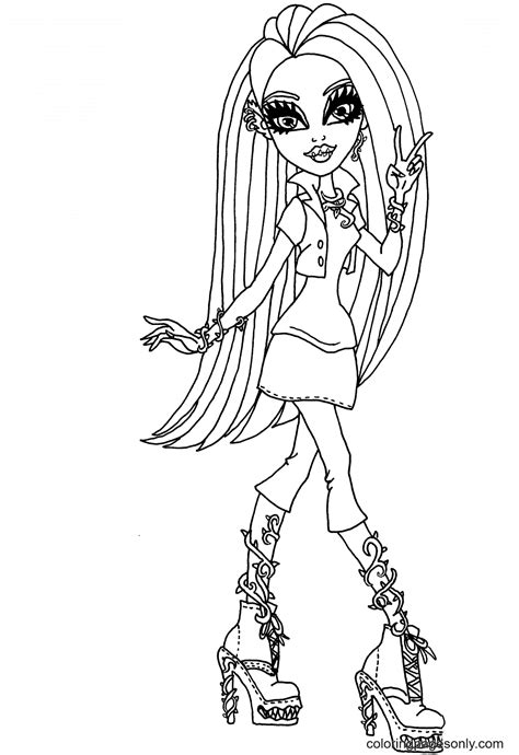 Monster High Coloring Pages Catrine Demew Dolls
