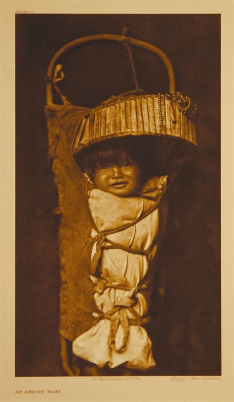 Edward Curtis Apache Babe Giclee Edition 13500 7 34” X 13 58”