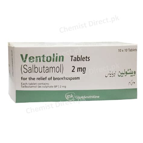 Ventolin 2mg Tablet Chemistdirectpk
