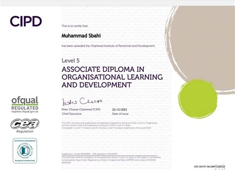 I Have Finally Received My Cipd Level 5 Certificate This Journey Has Been A Whirlwind Of