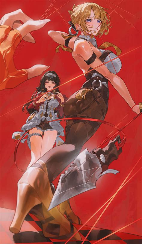 Belle Astra Yao And Evelyn Chevalier Zenless Zone Zero Drawn By