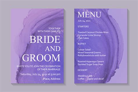 보라색 수채화 파 또는 로즈 골드 반짝이 알코올 잉크 스타일의 유체 예술결혼식 초대장 0명에 대한 스톡 벡터 아트 및 기타 이미지 0명 Rsvp 개념 Istock