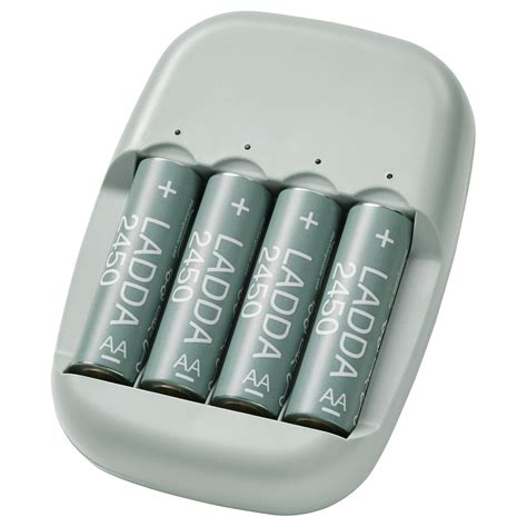 Stenkol Ladda Battery Charger And 4 Batteries Ikea