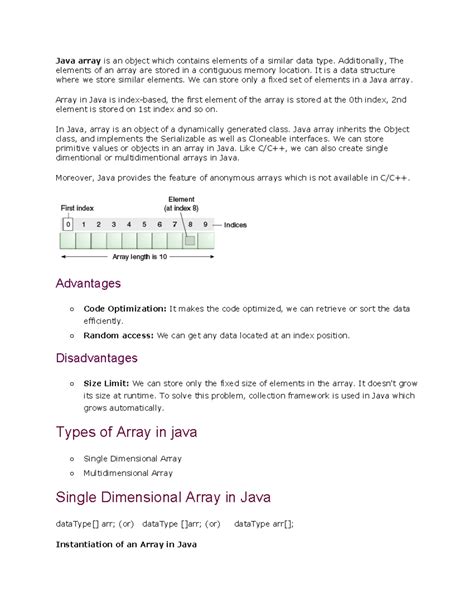 Java Array Java Array Is An Object Which Contains Elements Of A Similar Data Type