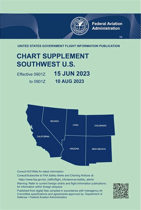 Southwest U S Faa Chart Supplement Effective 15 Jun 2023 To 10 Aug 2023 Updated And Current
