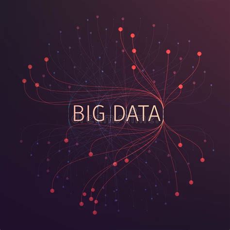 Big Data Background Vector Illustration Information Streams Future