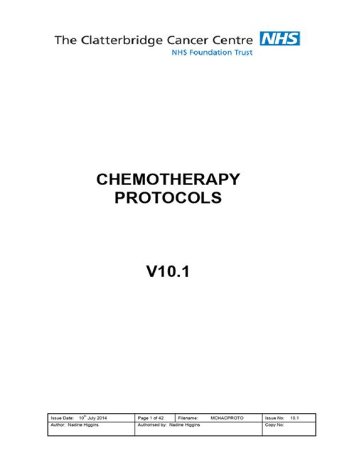 Chemotherapy Protocols Download Free Pdf Sarcoma Chemotherapy
